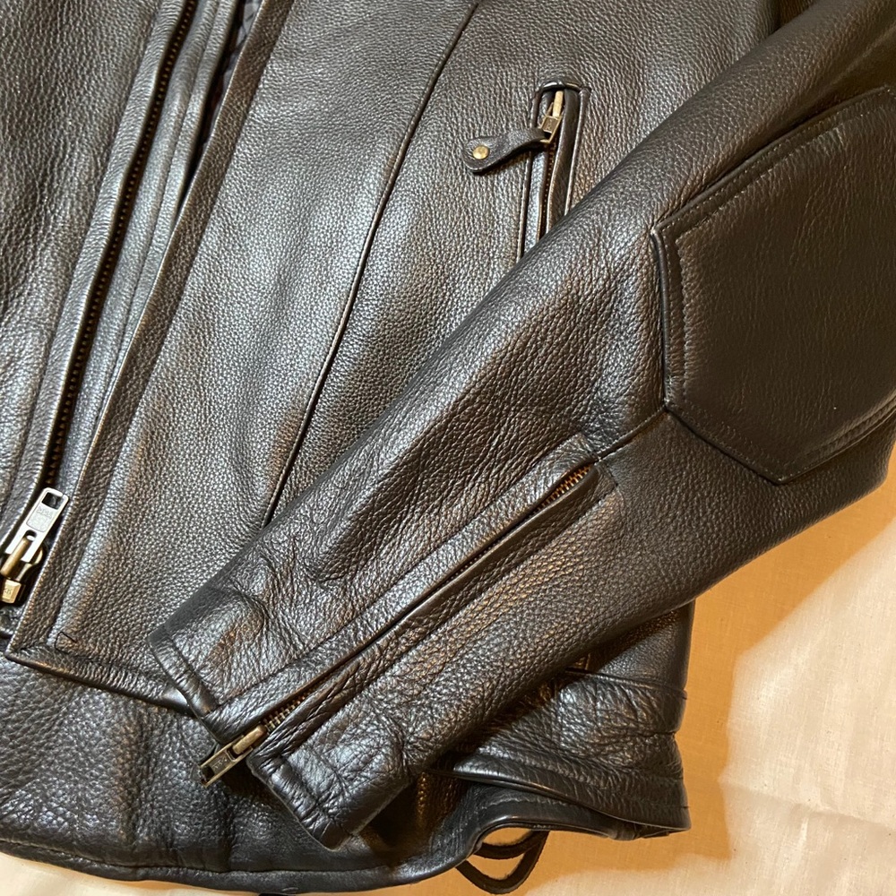 Heavy Motorcycle Leather Jacket. By Barney’s Leather … - Gem